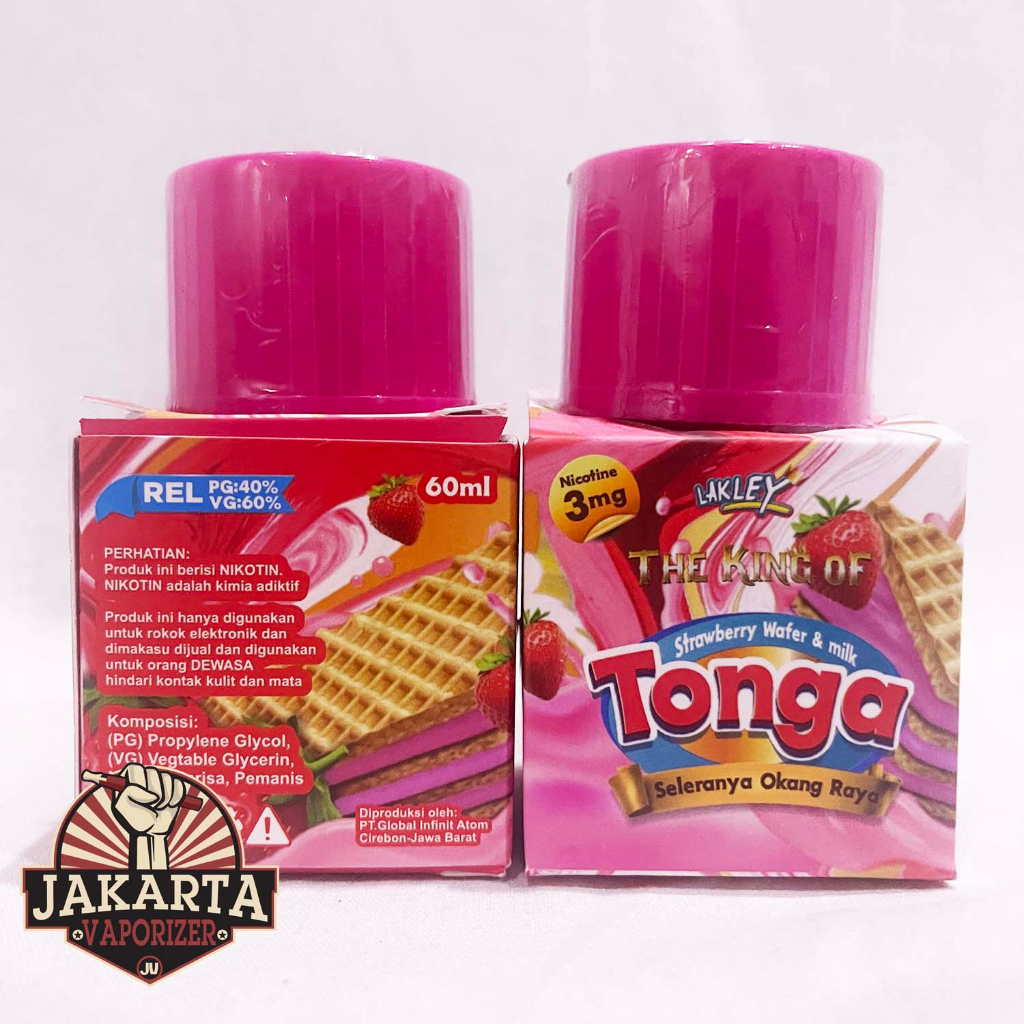 Jual LAKLEY TONGA V2 STRAWBERRY WAFER AND MILK 60ML 3MG 6MG BY RIZKY ...