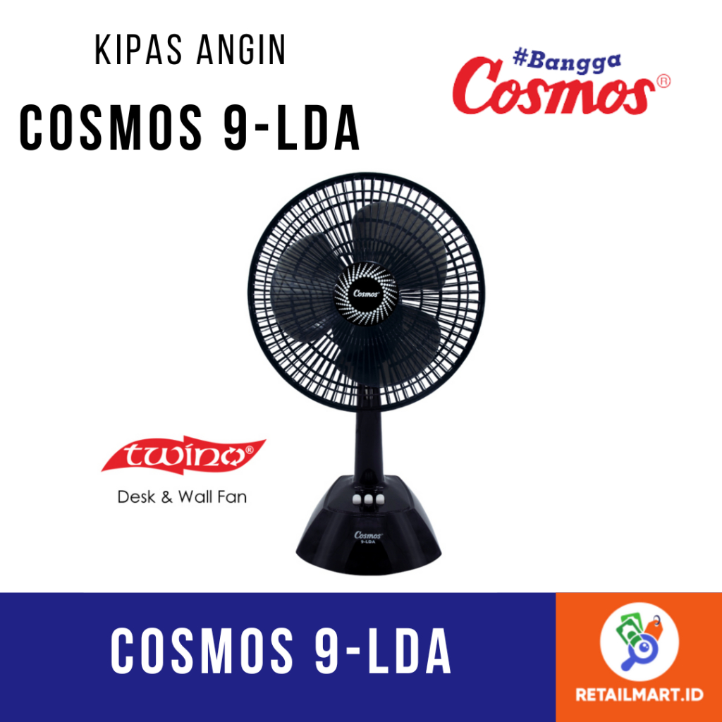 Jual COSMOS : 9-LDA KIPAS ANGIN DUDUK 2 IN 1 TWINO 9 INCH TWINO 9 LDA ...
