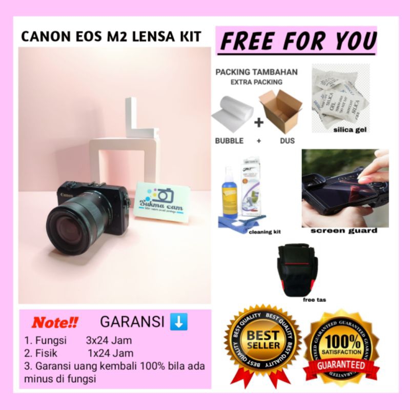 Jual CANON EOS M2 LENSA KIT WIFI | Shopee Indonesia