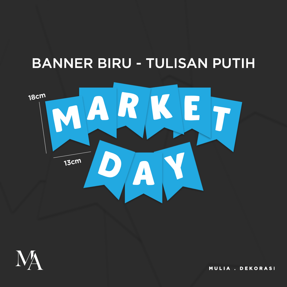 Jual Bunting Flag Pastel Banner Market Day Custom Rainbow Polos Art ...