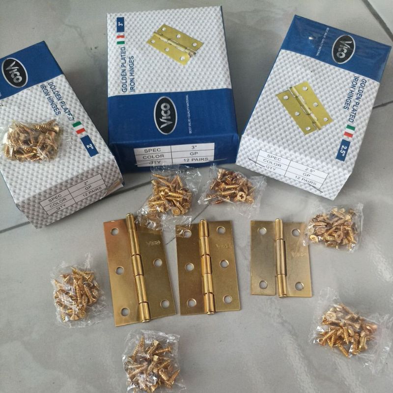 Jual Engsel tipis gold flate vico | Shopee Indonesia