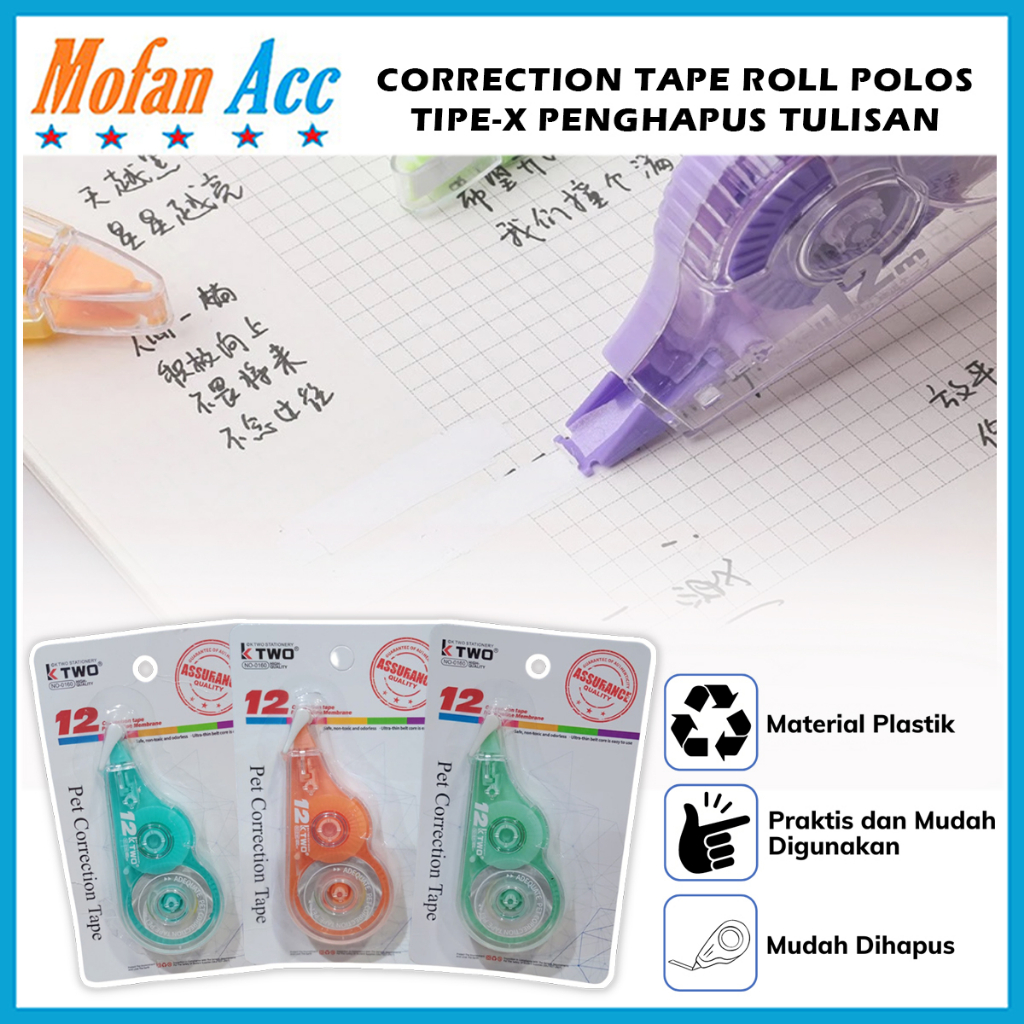 Jual Tipe-X Roll / Correction Tape / Penghapus Pulpen TipeX Kertas Pita ...