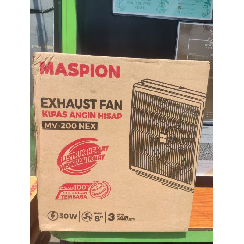 Jual Maspion MV-200 NEX Kipas Angin Hisap Exhaust Fan 8" 20cm | Shopee Indonesia