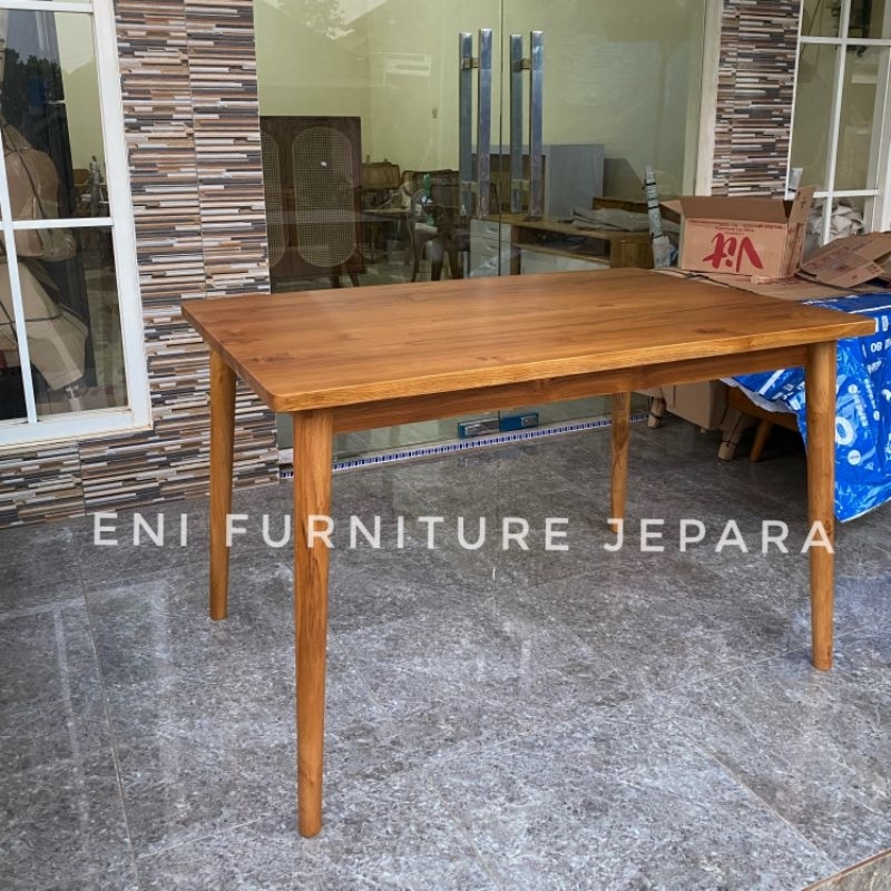 Jual Meja Makan Jati Retro Modern - Meja Makan Cafe Resto Minimalis ...