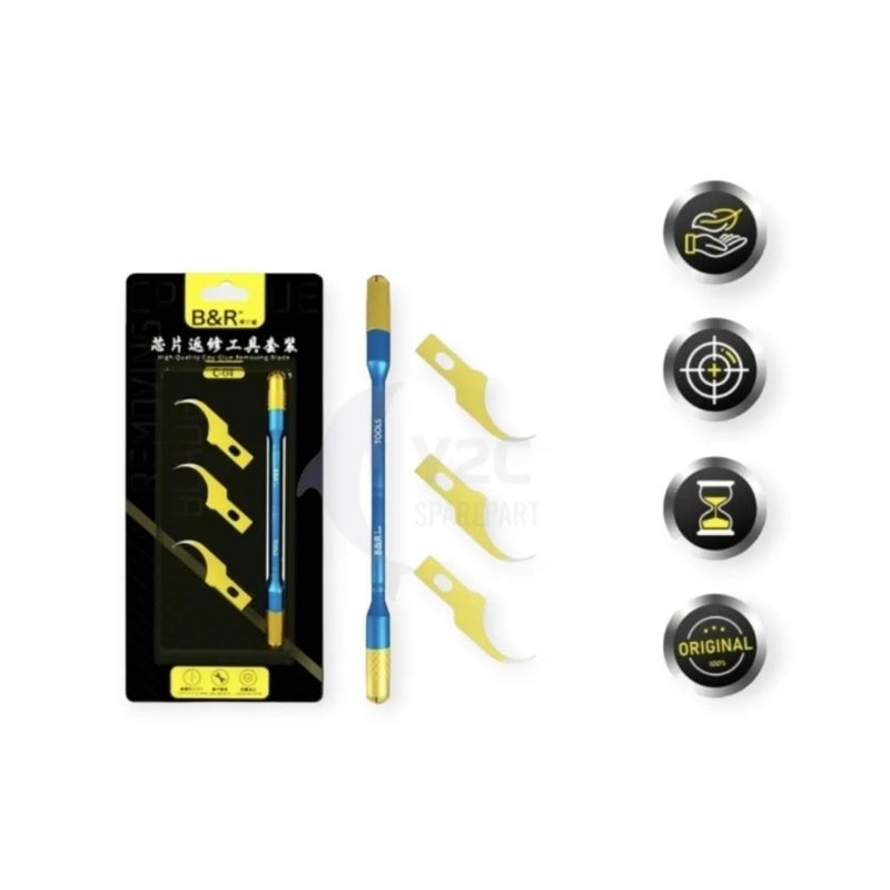 Jual PISAU IC B&R C-04 3IN1 TITANIUM / ALAT SERVIS HP | Shopee Indonesia