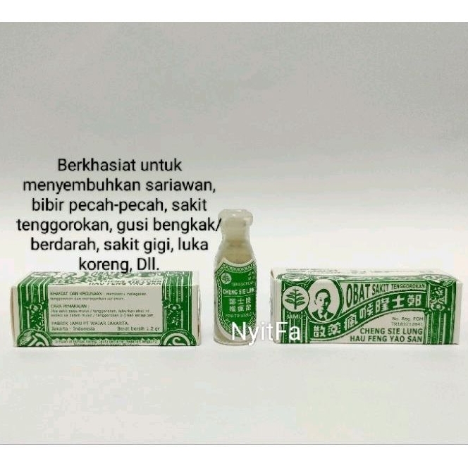 Jual Obat sariawan sakit tenggorokan / hau feng yao san / heu fung san ...