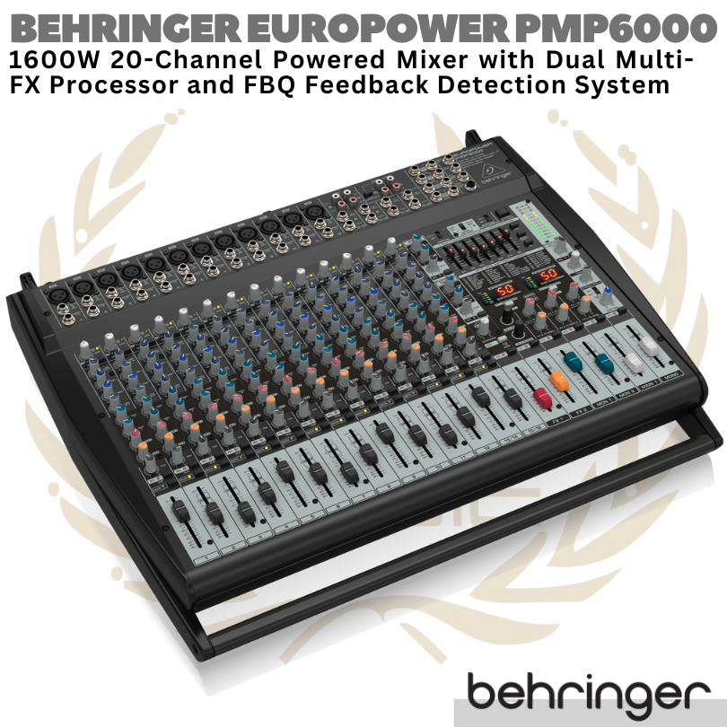 Jual BEHRINGER EUROPOWER PMP6000 20 Channel 1600W Powered Audio Mixer ...