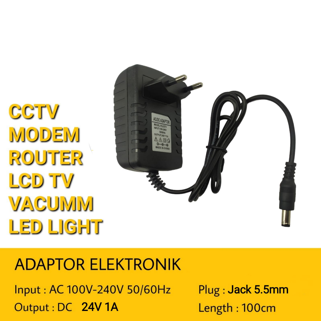 Jual Adaptor 24V 1A High Quality 24 Volt 1 Ampere Switching Power ...