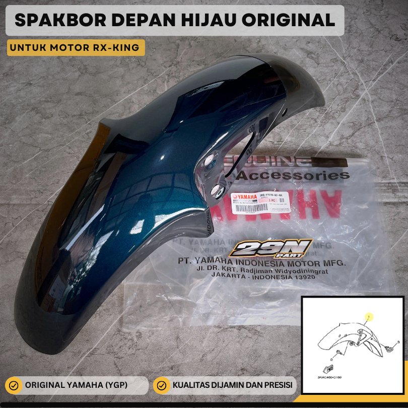 Jual SPAKBOR SLEBOR DEPAN RX KING RX-KING HIJAU ORIGINAL | 3RS-F1510-02 ...