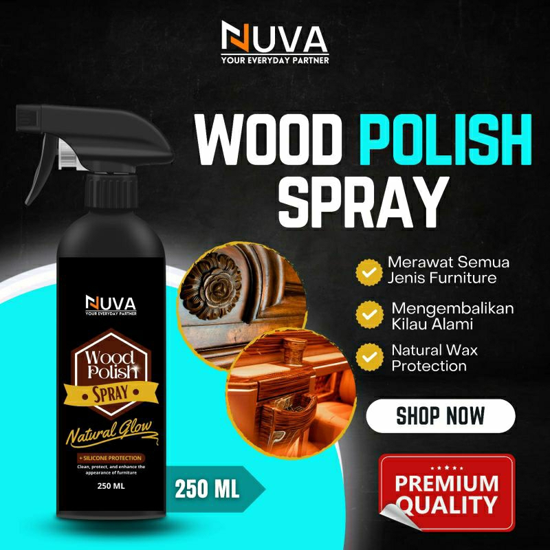 Jual NUVA - Wood Polish Spray Pengkilap Kayu Furniture Meja Kayu ...
