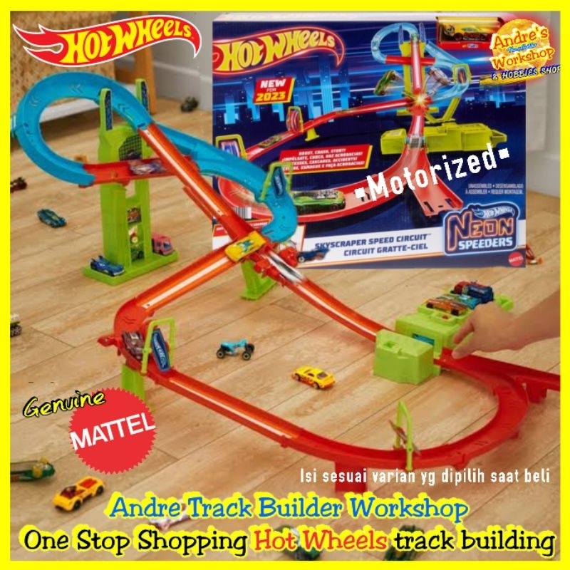 Jual Hotwheels track Neon Speeders Skyscraper Speed Circuit ori Hot ...