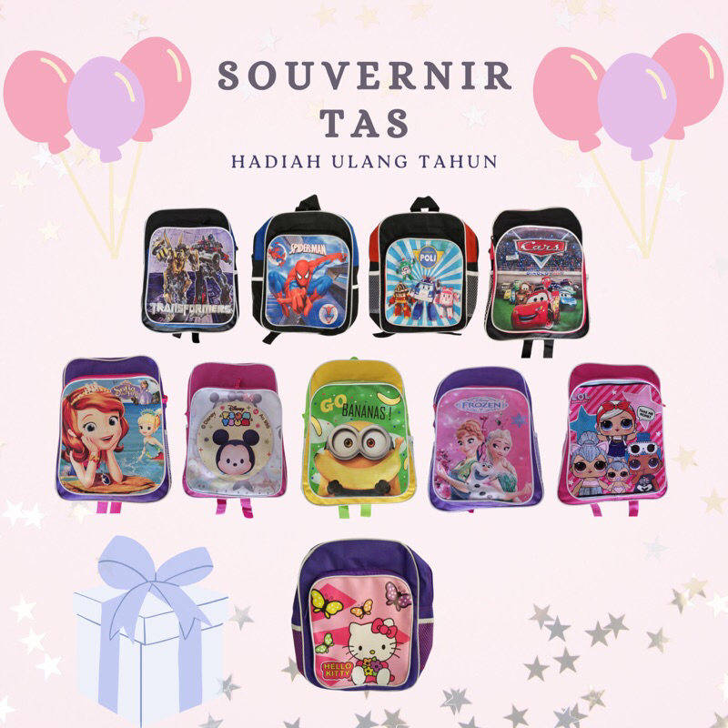 Jual Tas Ransel Anak Souvernir Hadiah Ulang Tahun Sekolah Anak PAUD/TK ...