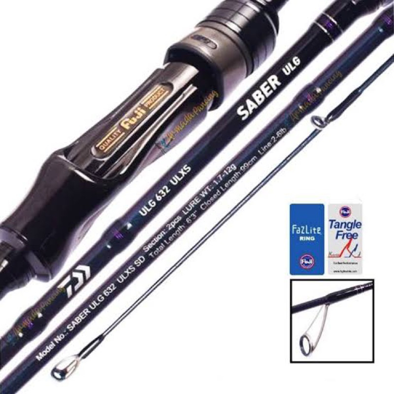 Jual Joran Daiwa Saber ULG TR 664ULXS || 704LXS || 722LXS || 632ULX | Shopee Indonesia