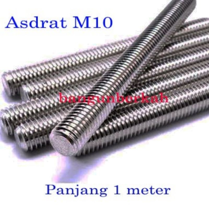 Jual as drat M10 galvanis / long drat M10 - panjang 1 meter | Shopee Indonesia