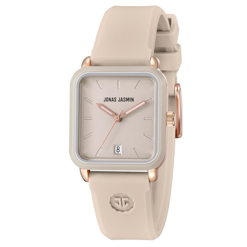 Jual Jam Tangan Wanita Jonas Jasmin-2251 Original Tali Rubber Body Segi ...