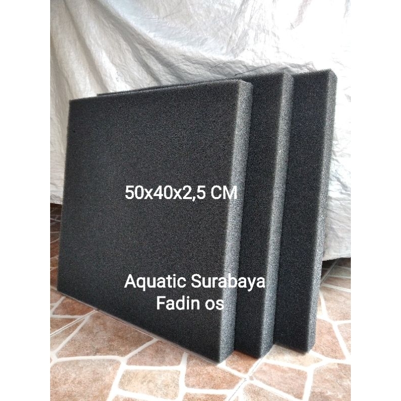 Jual Biofil Biofoam Biosponge Busa Hitam Filter Aquarium Kolam 50x40x2 ...