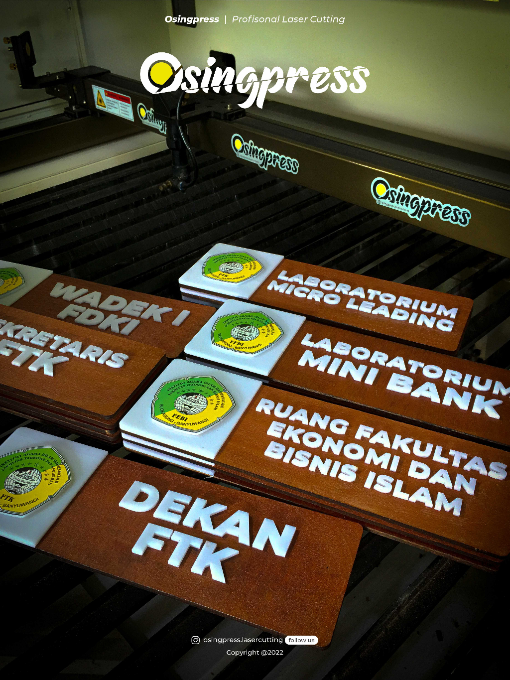 Jual Papan Nama Ruangan / Sign Label / Sign Board Acrylic + Plywood ...