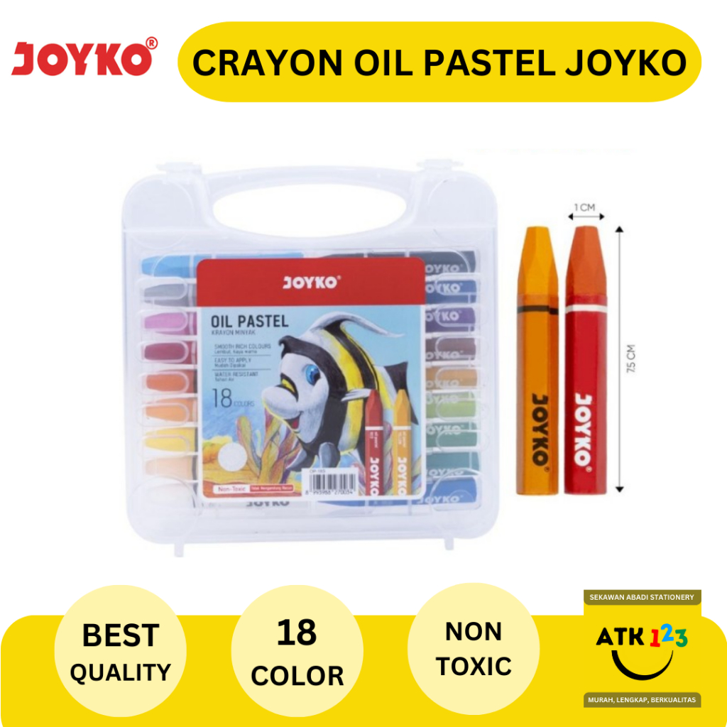 Jual Crayon Oil Pastel Krayon Minyak TiTi Joyko 18 Warna | Shopee Indonesia
