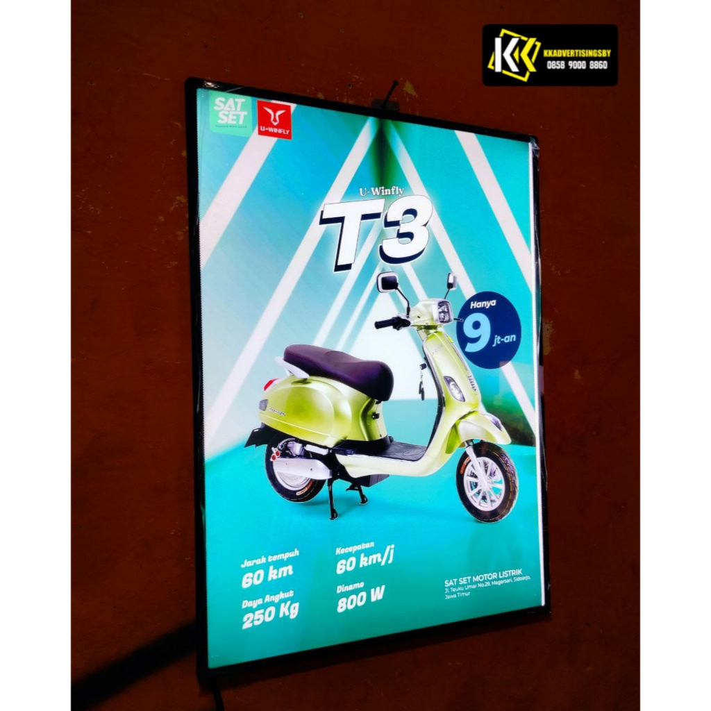 Jual Jual Frame Display Poster Led Slim Light Box Menu Board Poster A2 ...