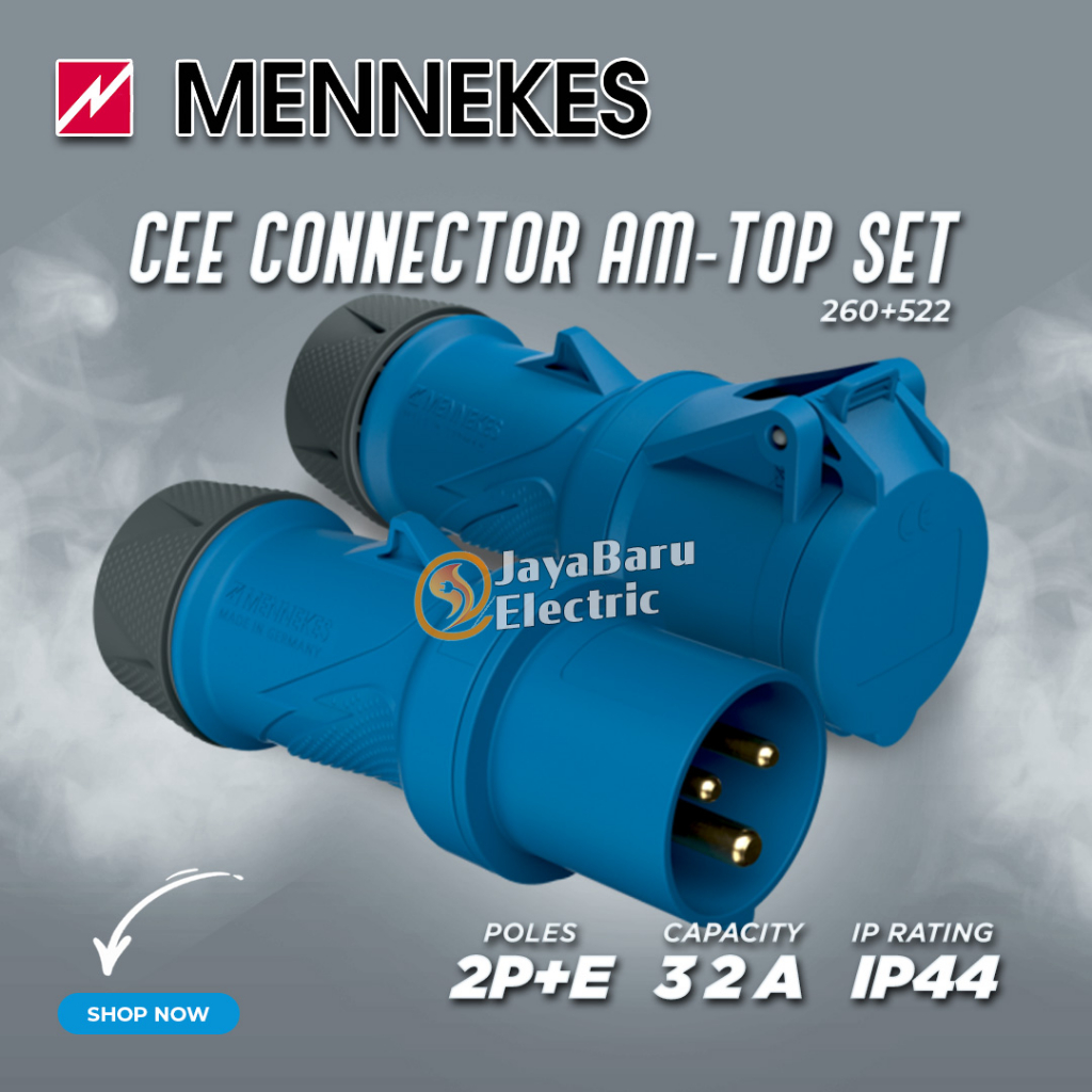 Jual MENNEKES Plug Connector Mobile Socket Set 2P+E / 3 Pin 32A IP44 ...