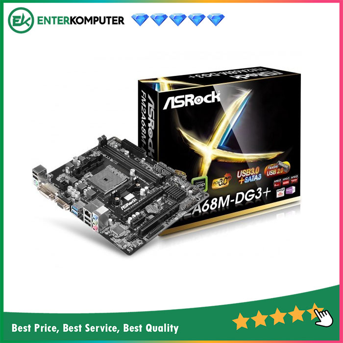 Jual Motherboard ASRock FM2A68M-DG3+ (FM2+, AMD A68H, DDR3) | Shopee ...