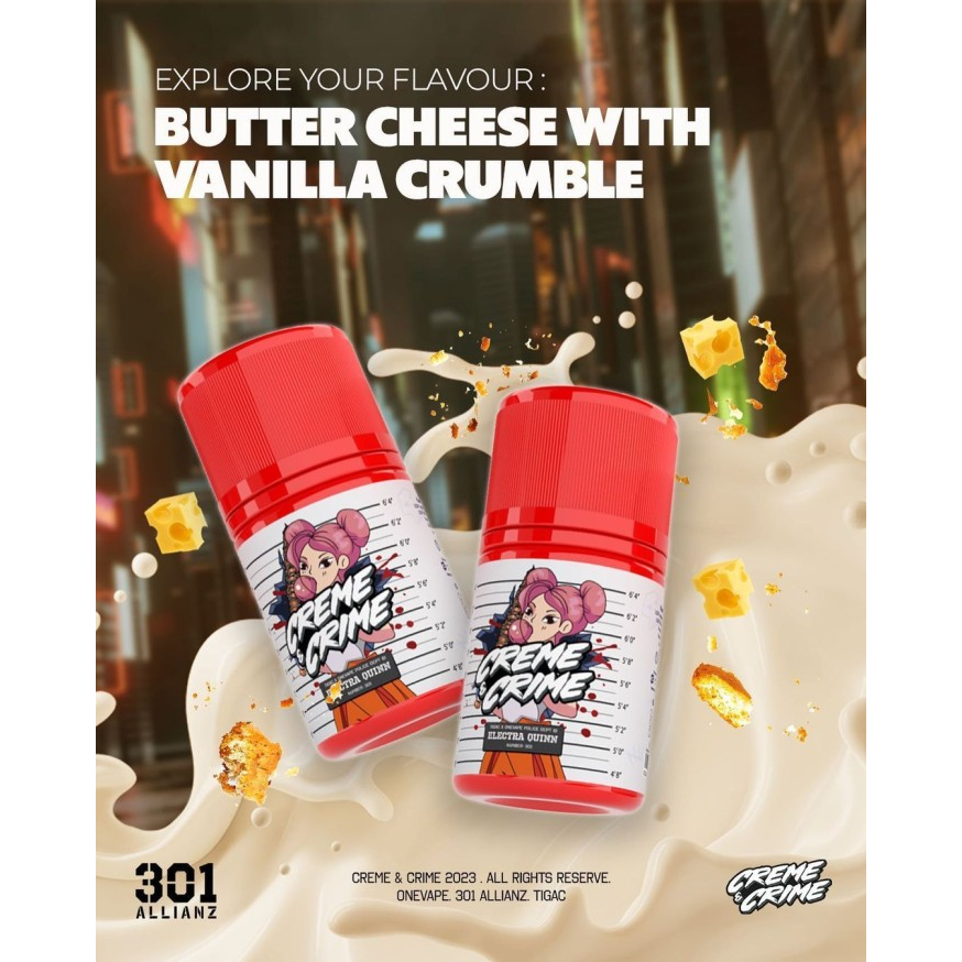 Jual LIQUID CREME AND CRIME 60ML 3MG 6MG FREEBASE SERIES BUTTER TART ...