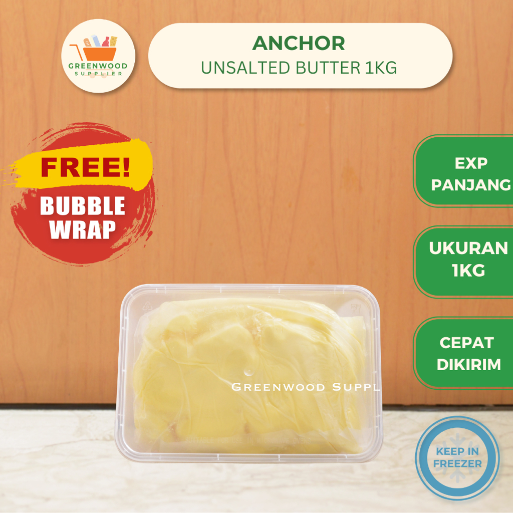 Jual Unsalted Butter Anchor / Mentega Tawar Anchor - 1KG | Shopee Indonesia