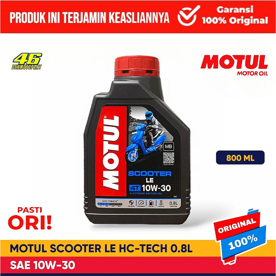 Jual Oli Mesin 100% Original MOTUL SCOOTER LE 4T HC-TECH SAE [ 10W-30 ...