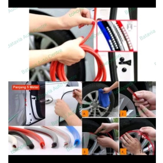 Jual Karet List Warna Merah Body Kit Spakbor Fender Mobil Berkualitas ...