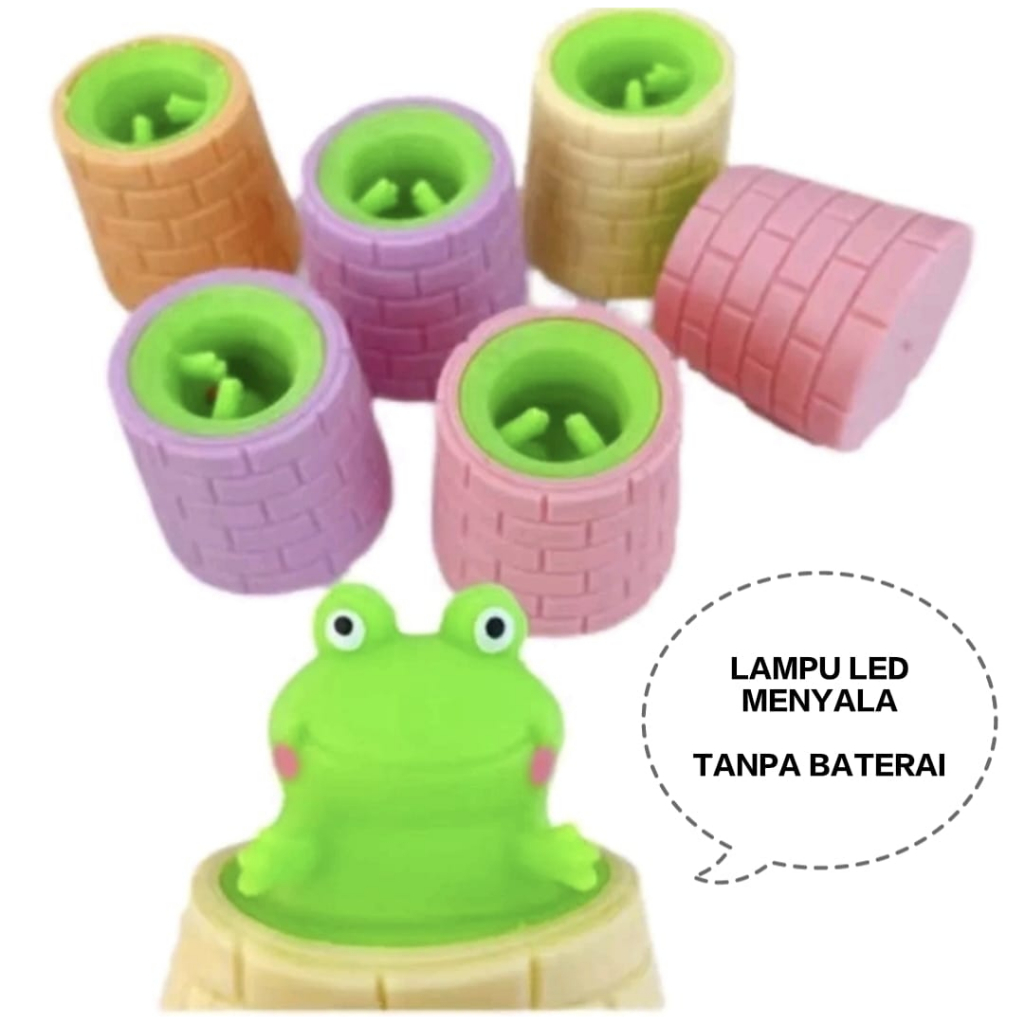 Jual MAINAN SQUISHY FROG KATAK KARET SILIKON LAMPU LED BISA MENYALA ...