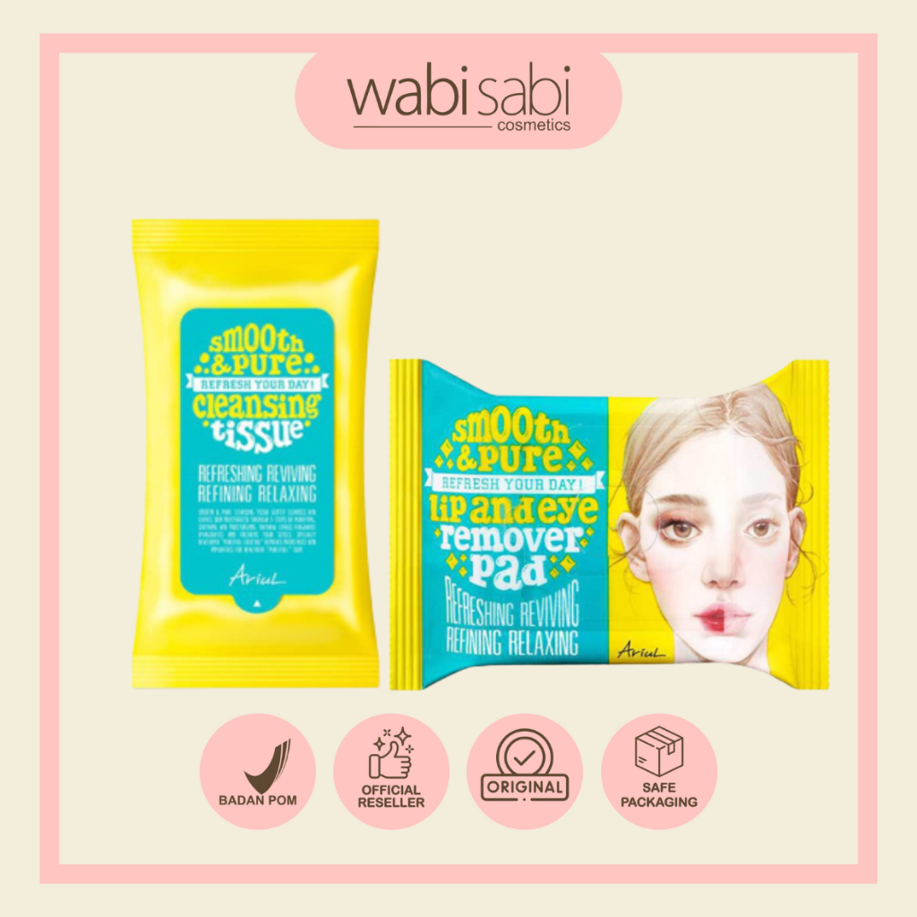 Jual ARIUL - Smooth Pure Cleansing Tissue | Smooth Pure Lip Eye Remover ...
