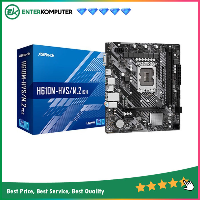 Jual ASRock H610M-HVS/M.2 R2.0 (LGA1700, H610, DDR4, USB3.2, SATA3) | Shopee Indonesia