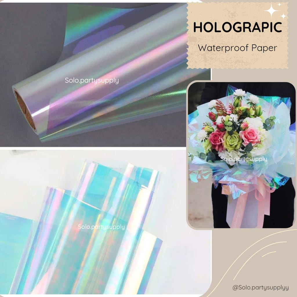 Jual (SW) TERLARIS RAINBOW HOLOGRAM WRAPPING PAPER - Kertas bunga ...