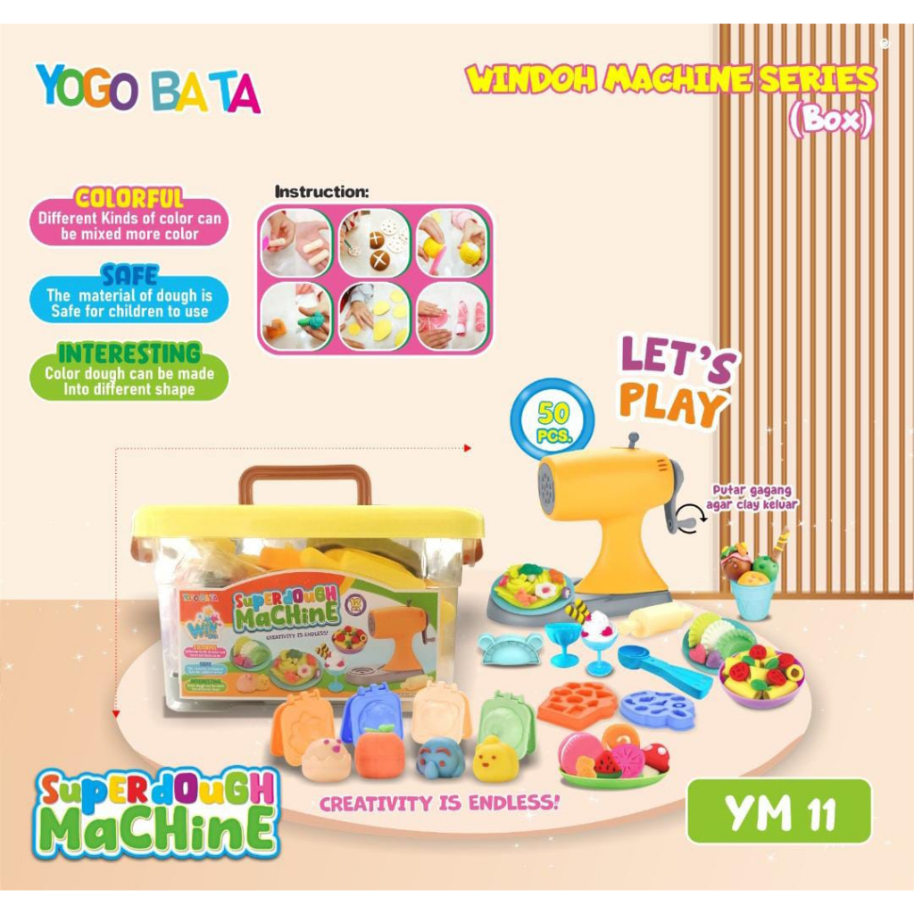Jual Mainan Edukasi Playdough Cetakan Pembuat Mie / Mainan Play Doh Set ...