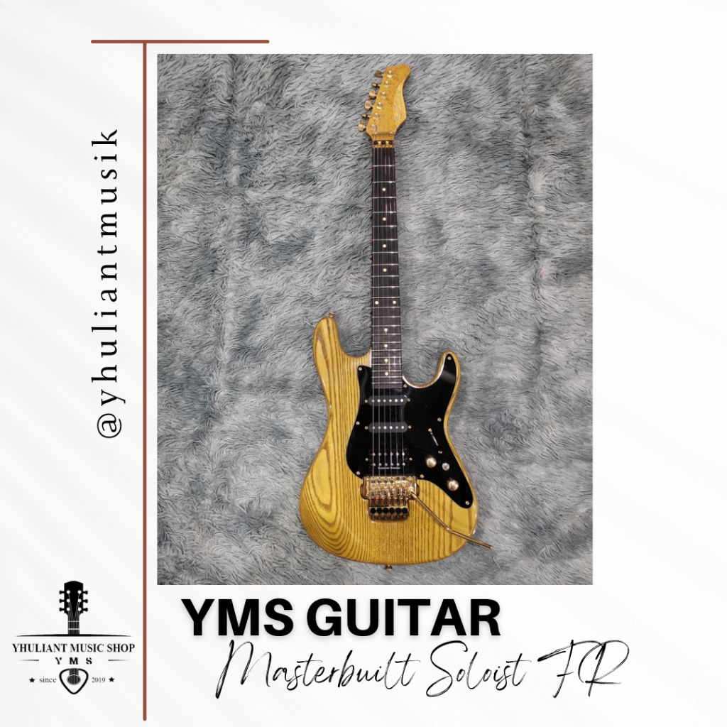 Jual YMS Guitars Masterbuilt Soloist FR Nat Guitar Elektrik Original ...