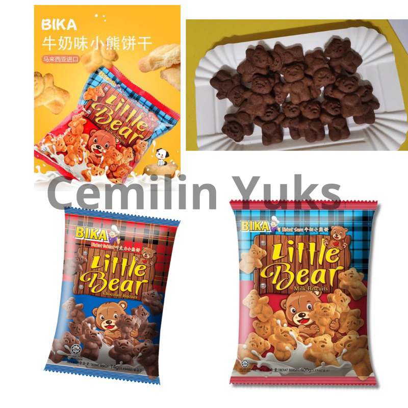 Jual Bika Little Bear 100g Biscuit Coklat Bentuk Panda Bika Little Bear ...