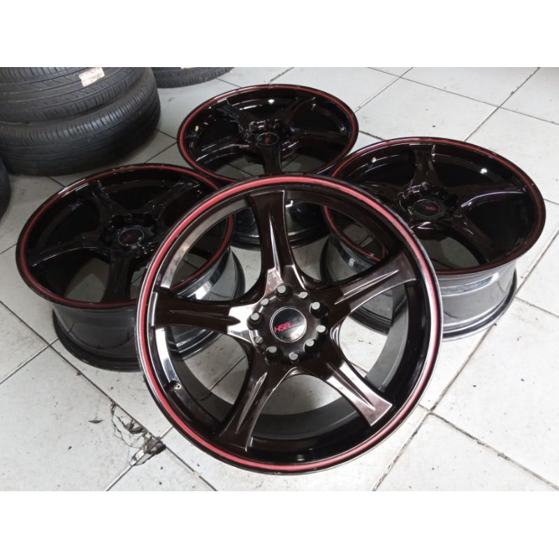 Jual Velg Variasi Pelek Mobil Seken HSR Saga Ring 18x8 Pcd 5x114 Black ...