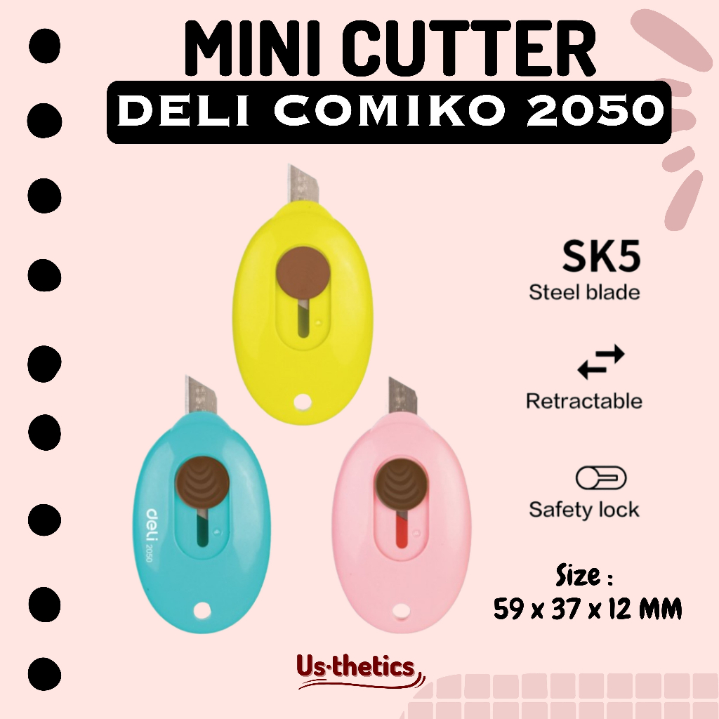 Jual Mini Cutter DELI Comiko 2050 | Pisau pemotong kecil portable ...