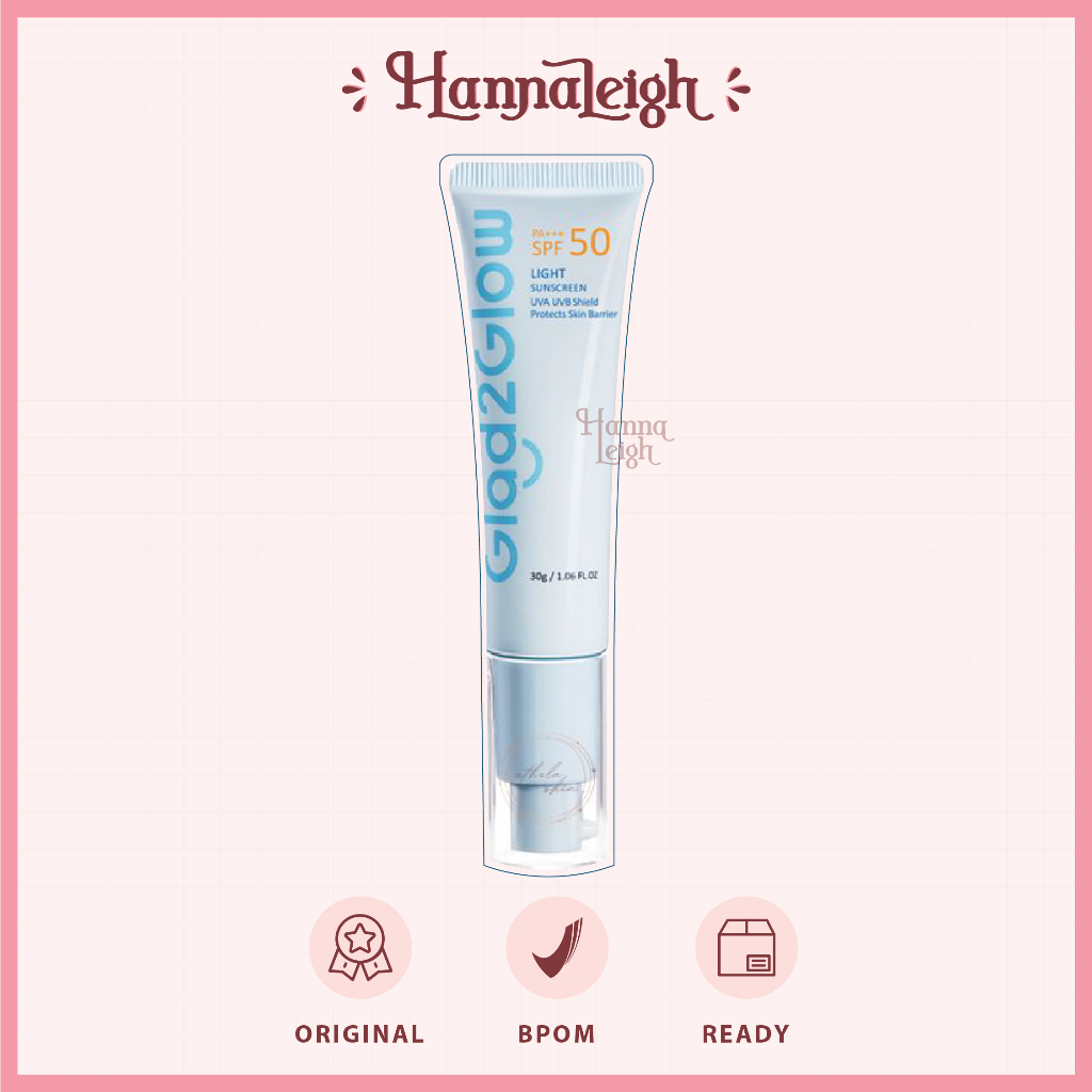 Jual GLAD2GLOW - G2G Light Sunscreen Gel SPF 50 PA+++ Oil Control 30 g ...