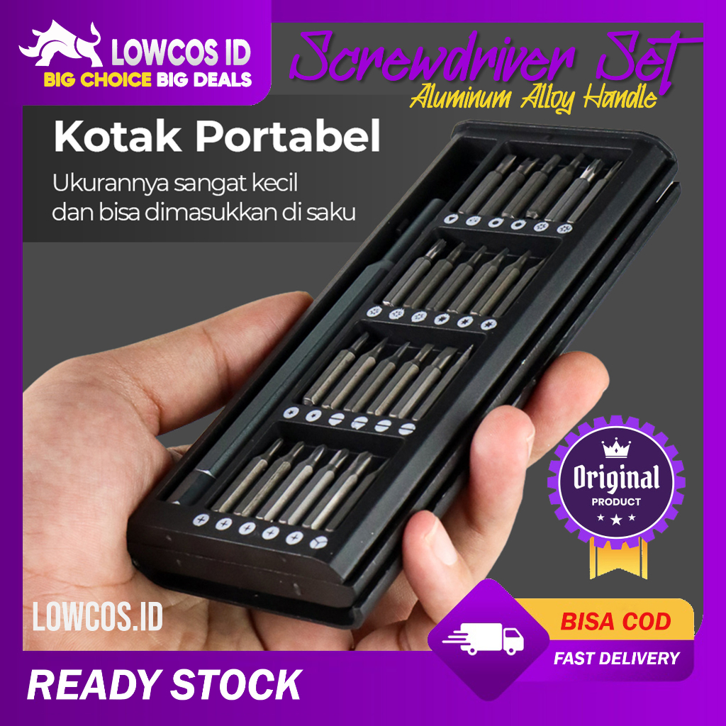 Jual Obeng 24 in 1 Hp full set Obeng Service Komputer Laptop Hp Service ...