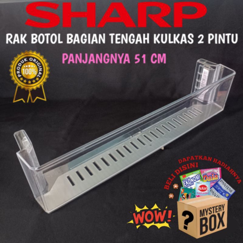Jual RAK BOTOL KULKAS SHARP 2 PINTU BAGIAN TENGAH UKURAN PANJANG 51CM ...