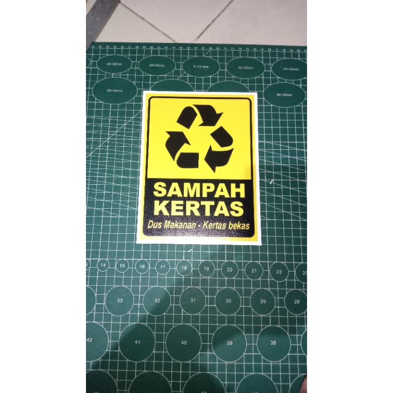 Jual stiker Sampah kertas dan botol plastik kertas | Shopee Indonesia