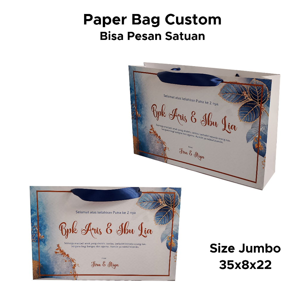 Jual Paper bag custom foto bisa satuan / Tas Kertas / Tas Souvenir ...