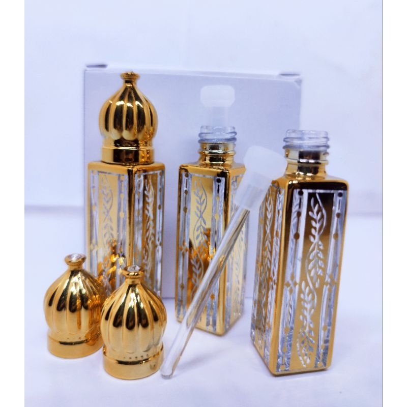 Jual BOTOL - KUBAH GOLD 10 ML | Botol parfum kosong Stick kaca Oles ...