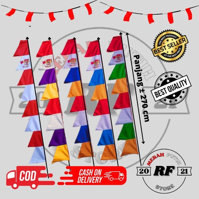 Jual [ A ] BENDERA UMBUL UMBUL WARNA WARNI SABLON GARUDA BENDERA MERAH PUTIH INDONESIA | Shopee ...