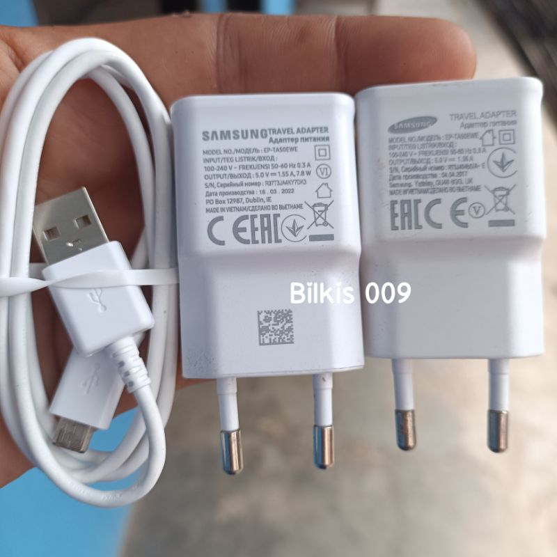 Jual Charger Samsungg 1,55A original 100% A01,A02,A03,A6,A7,A10,A10S,J5 ...