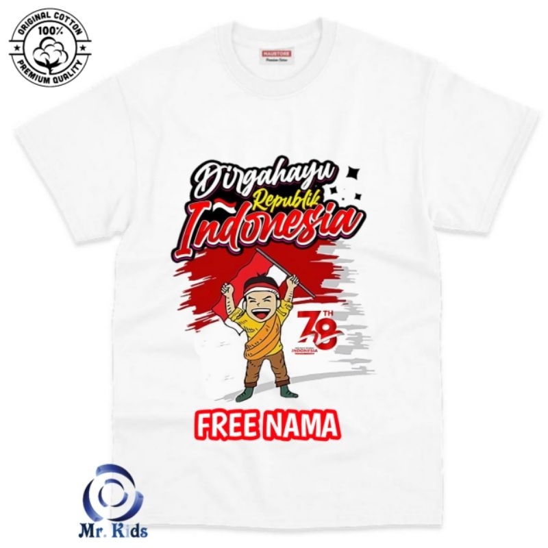 Jual MERDEKA KAOS ANAK MERDEKA DIRGAHAYU INDONESIA BAHAN PREMIUM ...
