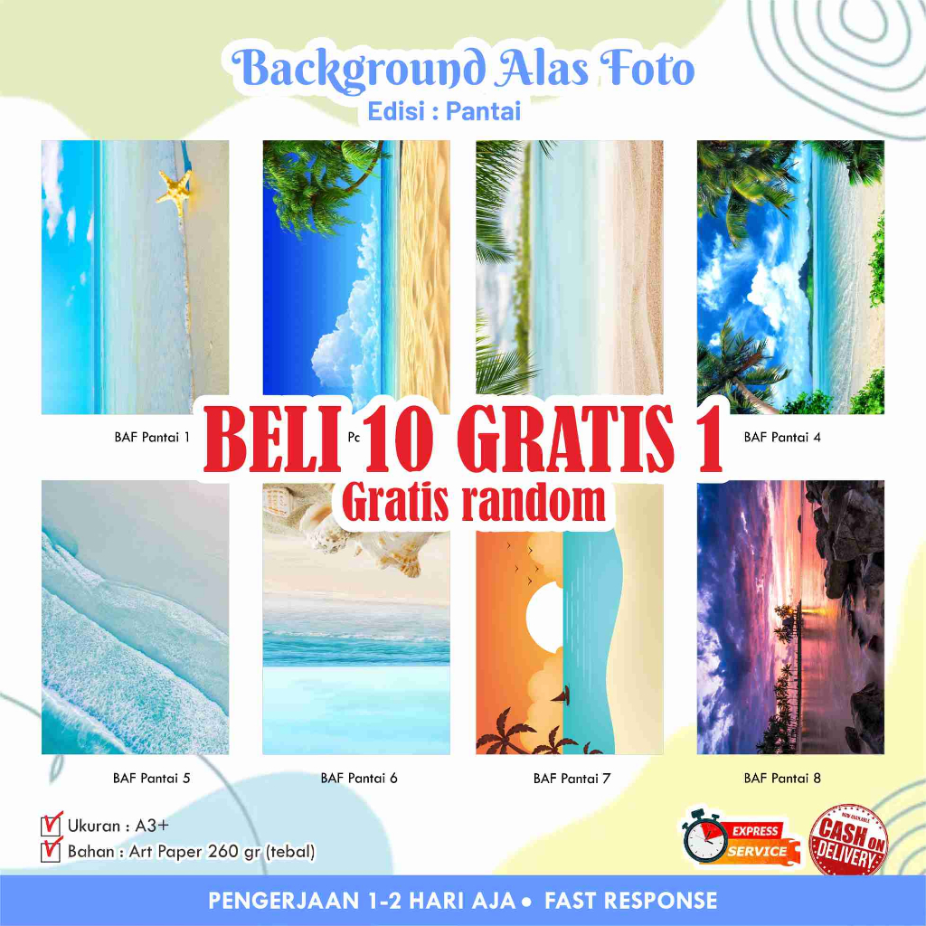 Jual Alas foto A3+ model PANTAI | Shopee Indonesia