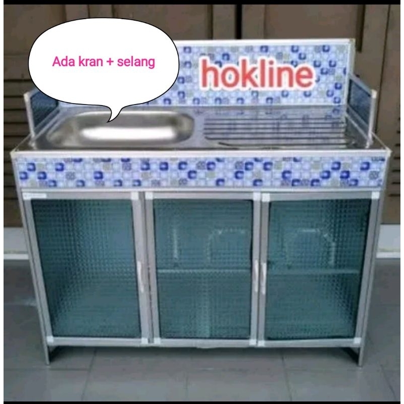 Jual MEJA RAK PIRING WASTAFER 3 PINTU ( TIANG SILVER-CA) | Shopee Indonesia