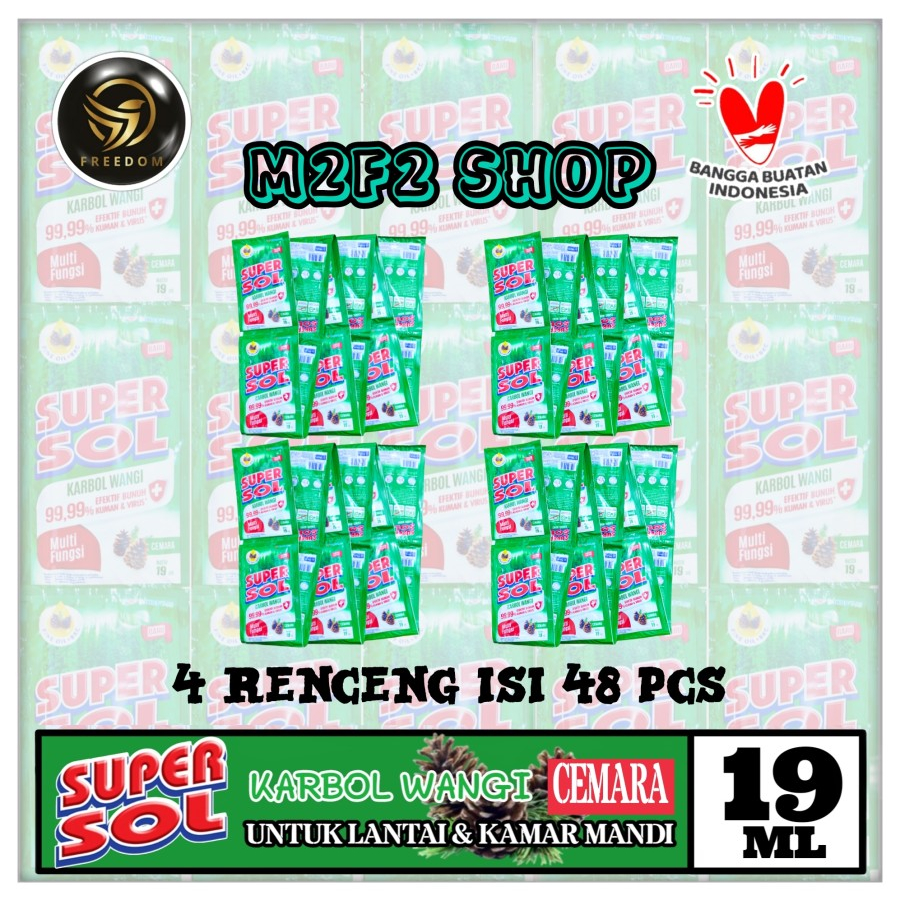Jual Supersol Karbol Wangi Cemara Pinus | Pine Sachet - 19 ml (Kemasan ...